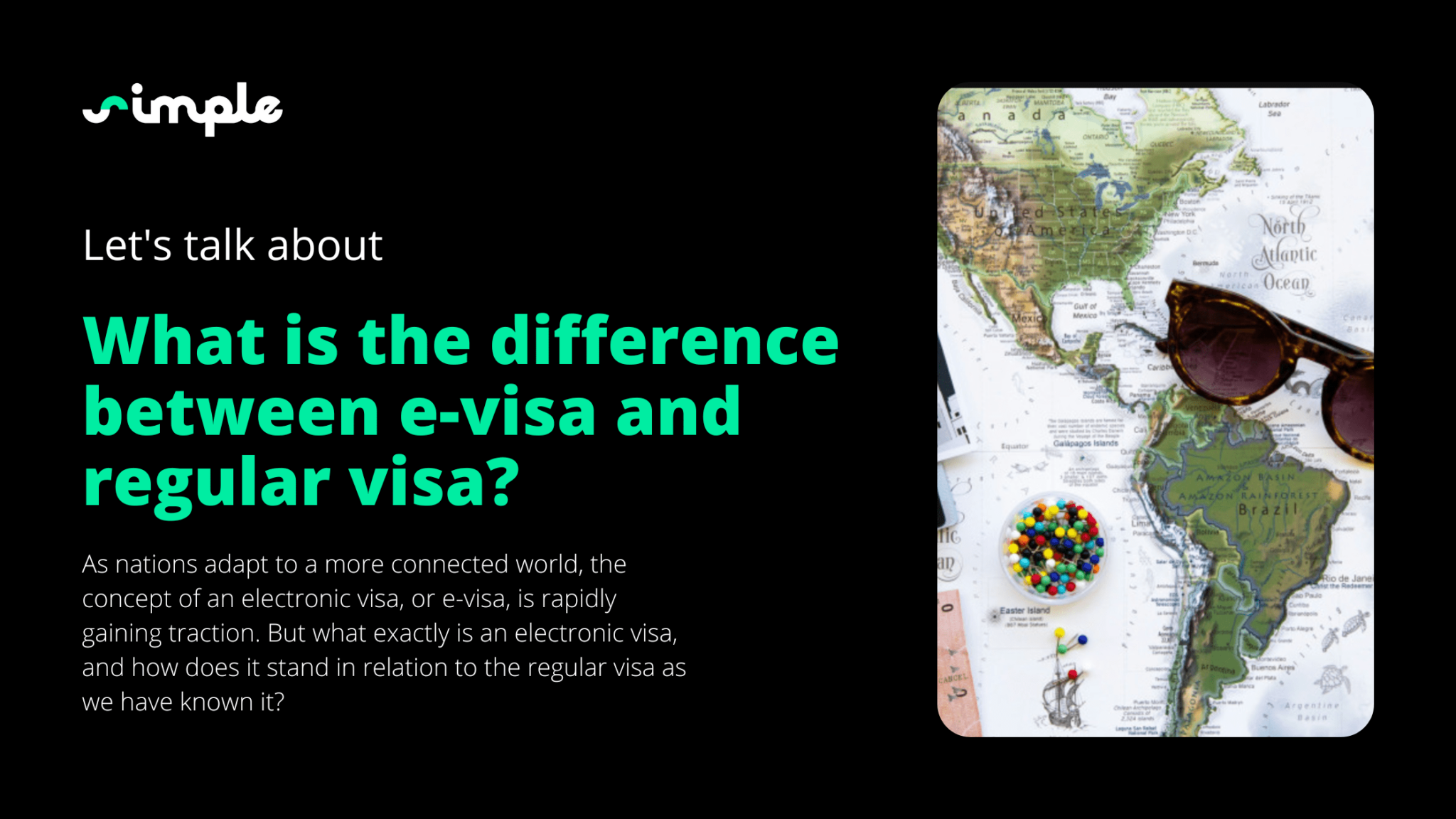 What is the difference between an electronic visa and regular visa? - Simple