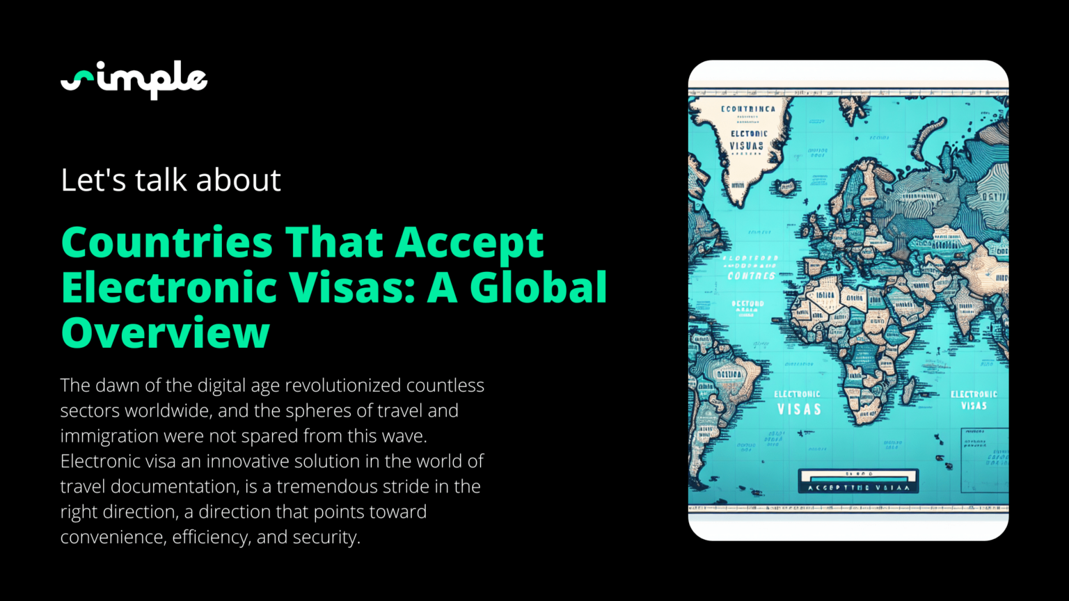 Countries That Accept Electronic Visa : A Global Overview - Simple